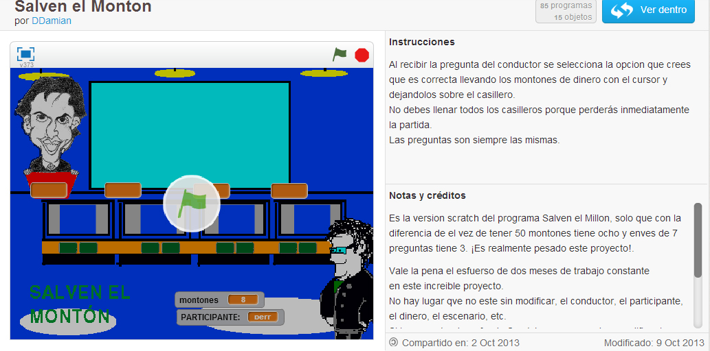 Ultima versión del juego Salven el Montón en Scratch – playPalay ...